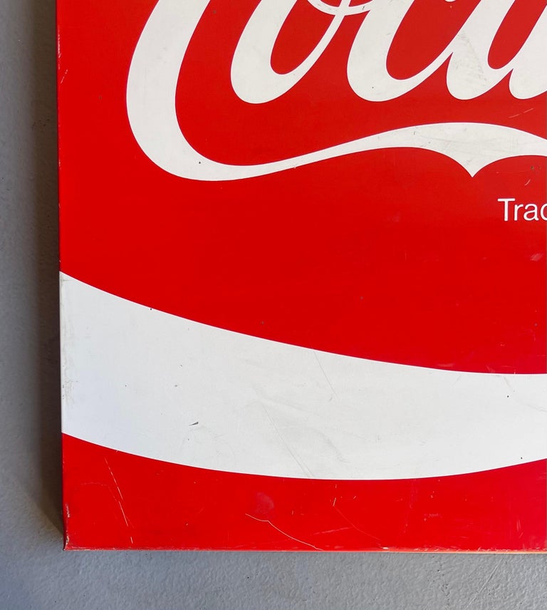 Large Vintage Coca Cola / Coke Advertising Sign For Sale at 1stDibs