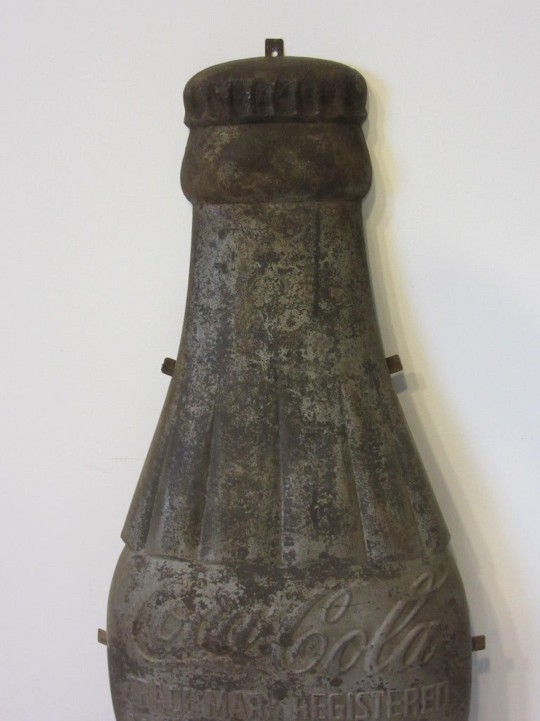 Large Vintage Coca Cola Metal Bottle Sign / Advertising at 1stDibs ...