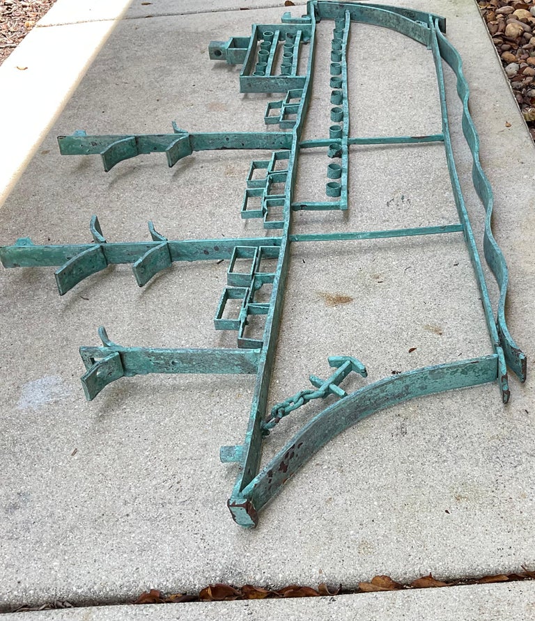 Large Vintage Copper Ship Architectural Wall Hanging Sculpture For Sale ...