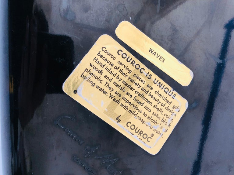 Large Vintage Couroc Waves Tray For Sale at 1stDibs