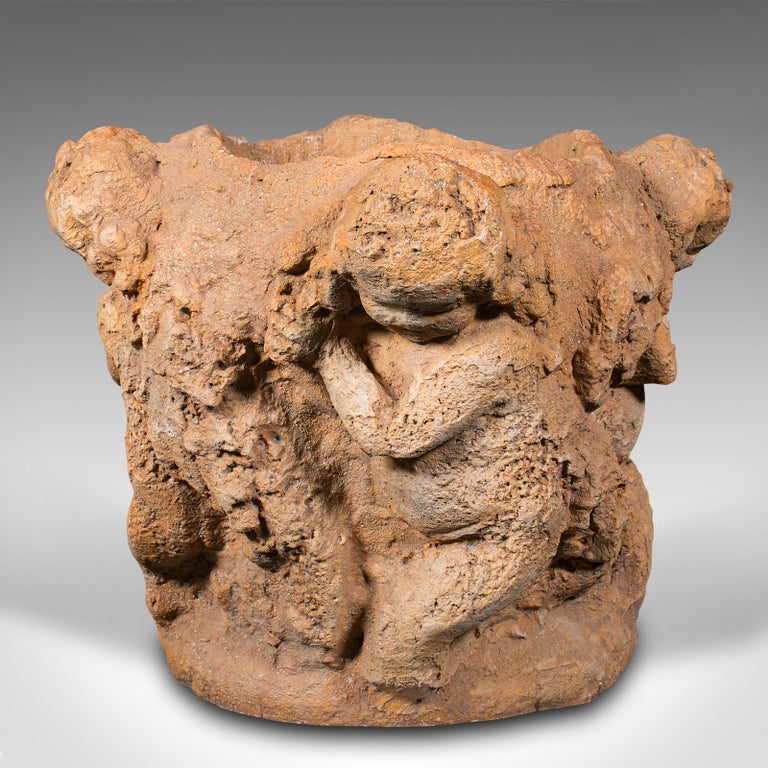 Large Vintage Decorative Cherub Jardiniere, Italian, Stone, Planter ...