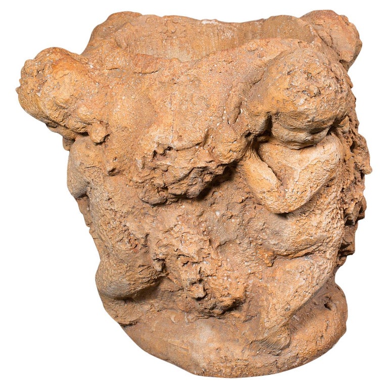 Large Vintage Decorative Cherub Jardiniere, Italian, Stone, Planter ...