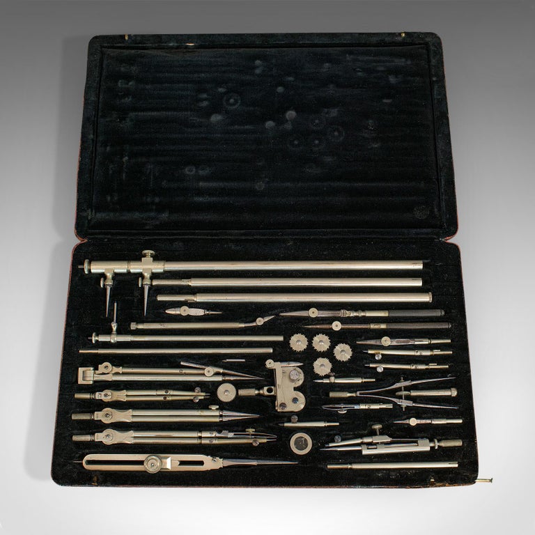 Large Vintage Draughtsman's Set, German, Architect, Technical Drawing ...