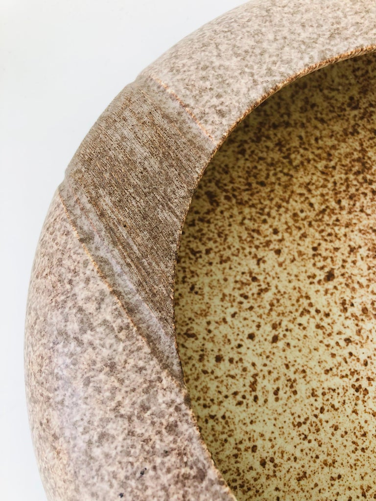 Large Vintage Embossed Pottery Bowl, Made in Italy For Sale at 1stDibs
