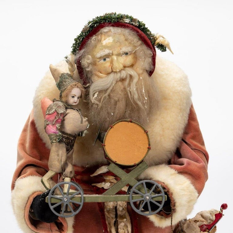 Large Vintage Father Christmas Figure For Sale at 1stDibs