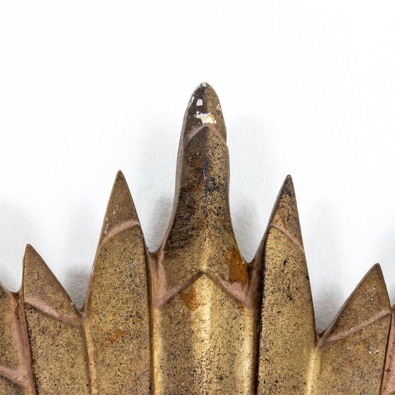 Large Vintage Foam Starburst Mirror For Sale at 1stDibs