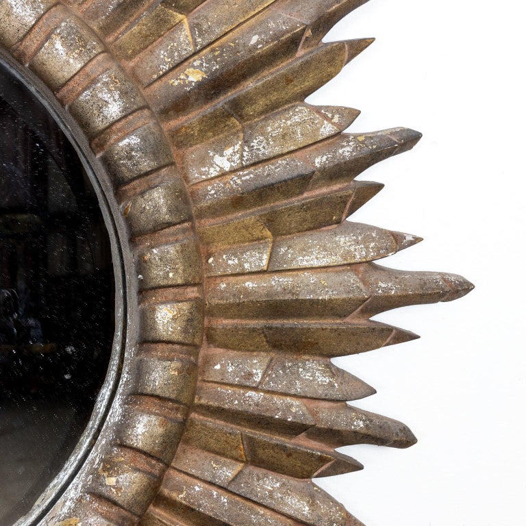 Large Vintage Foam Starburst Mirror For Sale at 1stDibs
