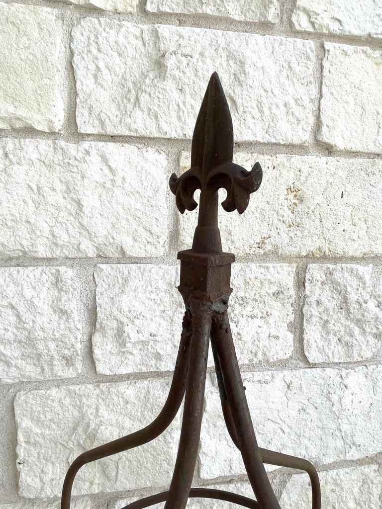 Large Vintage French Iron Garden Trellises or Topiaries, a Pair For ...