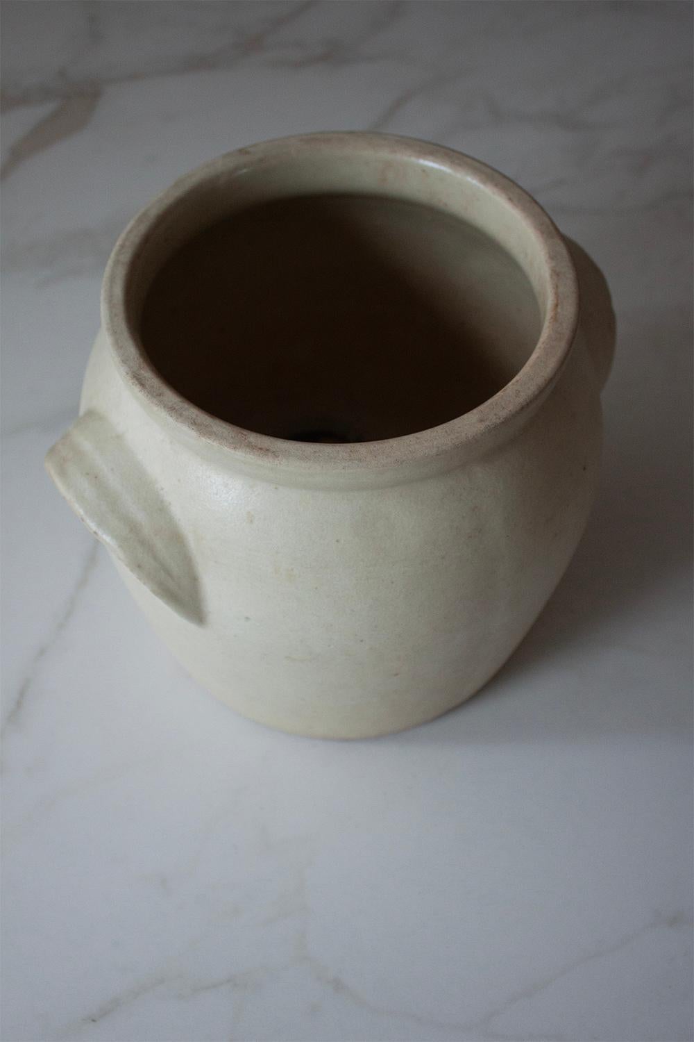 Large Vintage French Kitchen Confit Stoneware Crock, Ceramic Pot For ...