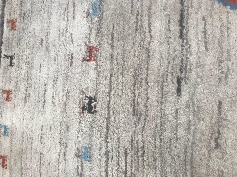 Large Vintage Gabbeh Art Deco Design Rug For Sale at 1stDibs