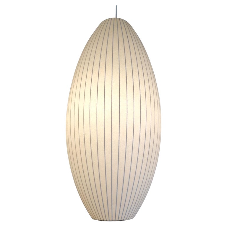 Large vintage George Nelson cigar bubble pendant light produced by ...