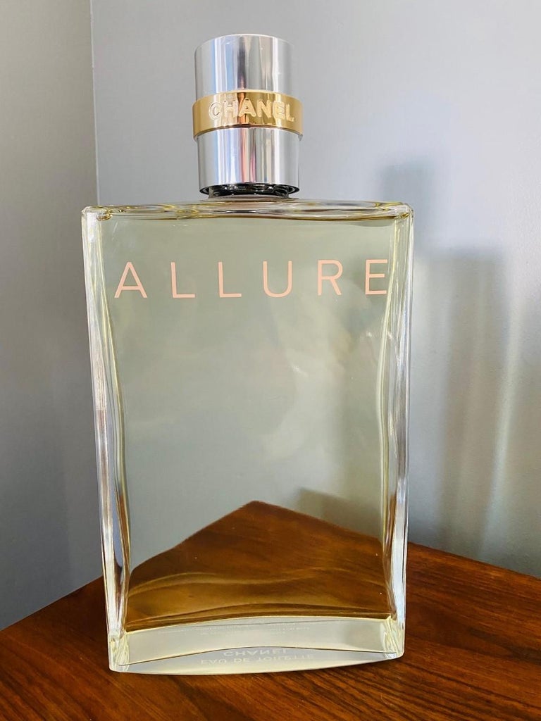 Large Vintage Glass Factice Allure by Chanel For Sale at 1stDibs