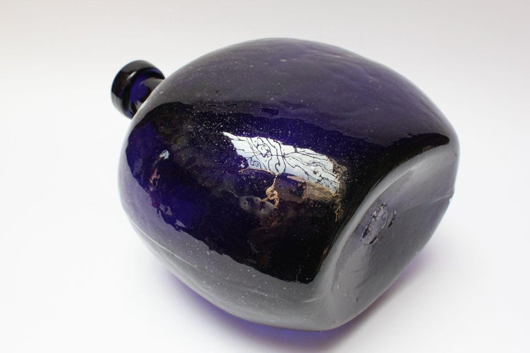 Large Vintage Hand-Blown Indigo Demijohn / Carboy For Sale at 1stDibs