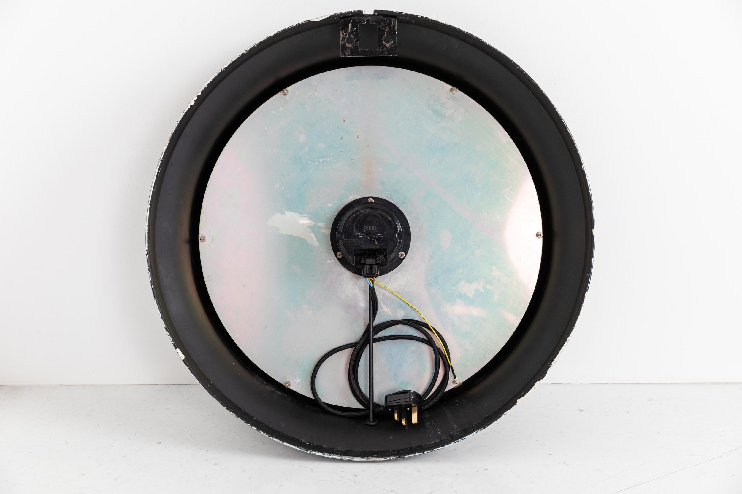 Large Vintage Industrial Art Deco Metal Smiths Electric Wall Clock ...