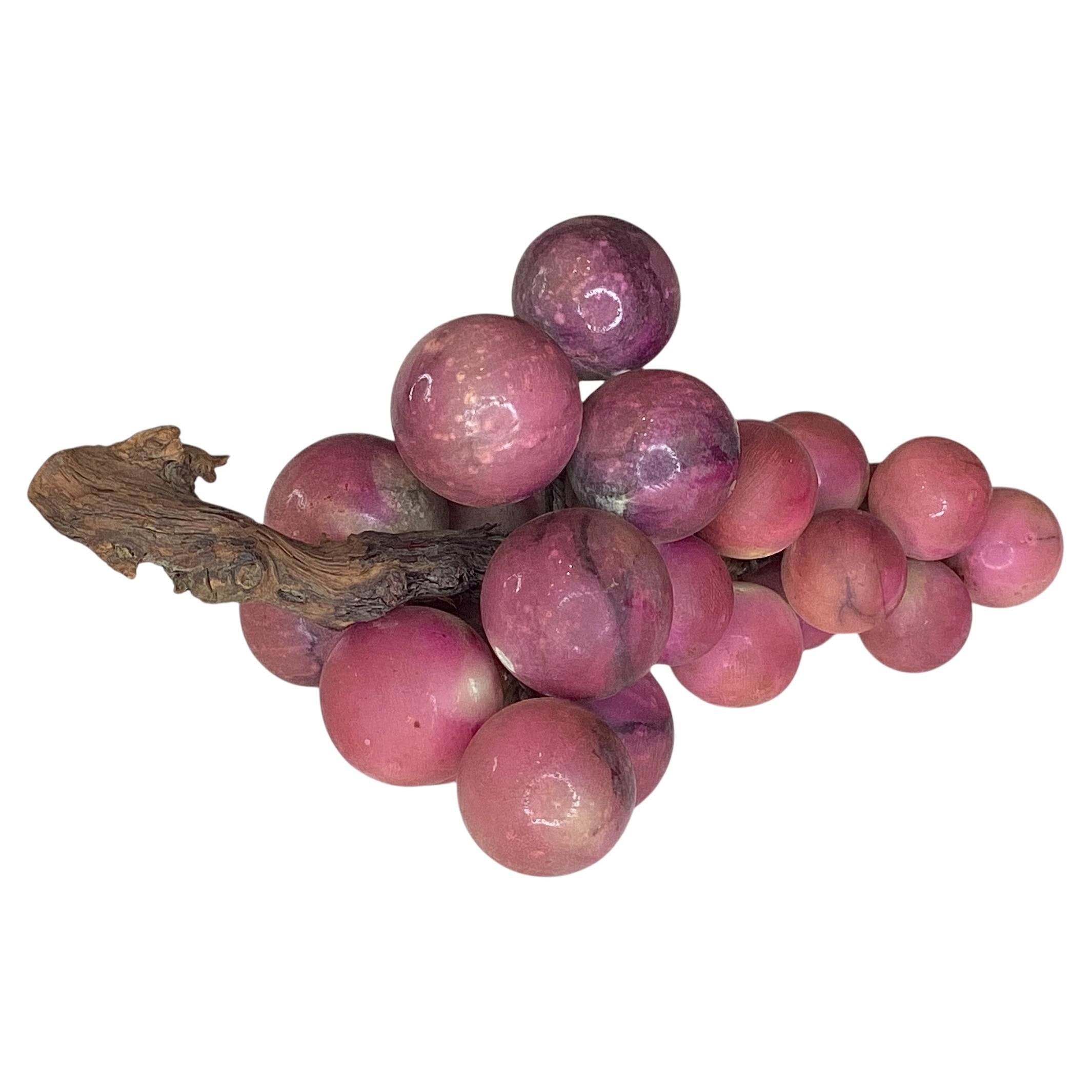 Large Vintage Italian Alabaster Grape Cluster For Sale at 1stDibs