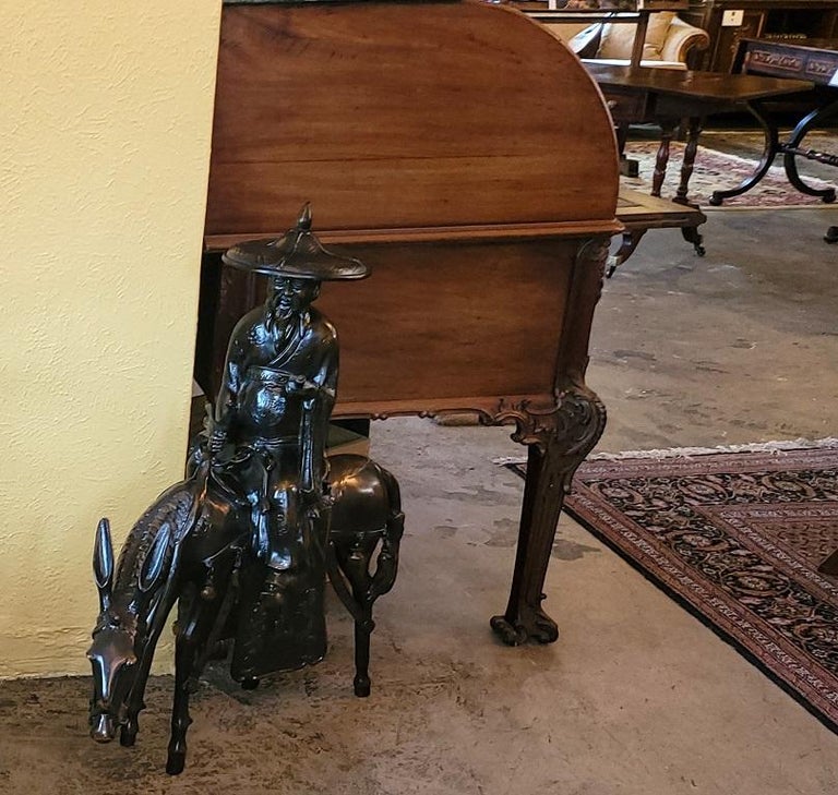 Large Vintage Japanese Bronzed Sculpture of Toba on His Mule For Sale ...