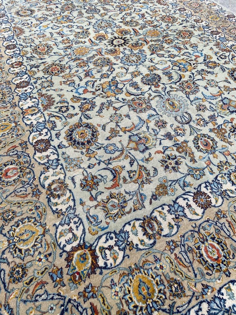 Large Vintage Kashan Rug For Sale at 1stDibs