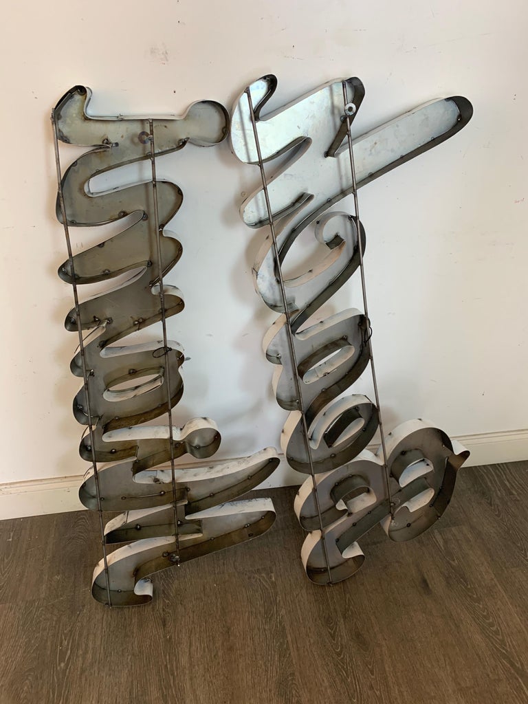 Large Vintage 'Miami Beach' Enamelled Metal Sign For Sale at 1stDibs ...