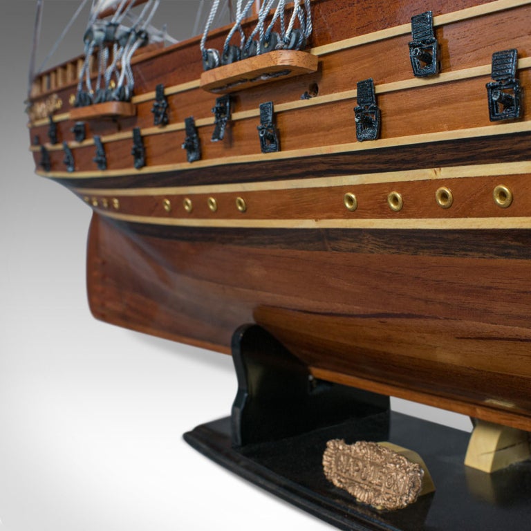 Large Vintage Model Ship, Napoleon, English, Mahogany, Collectible ...