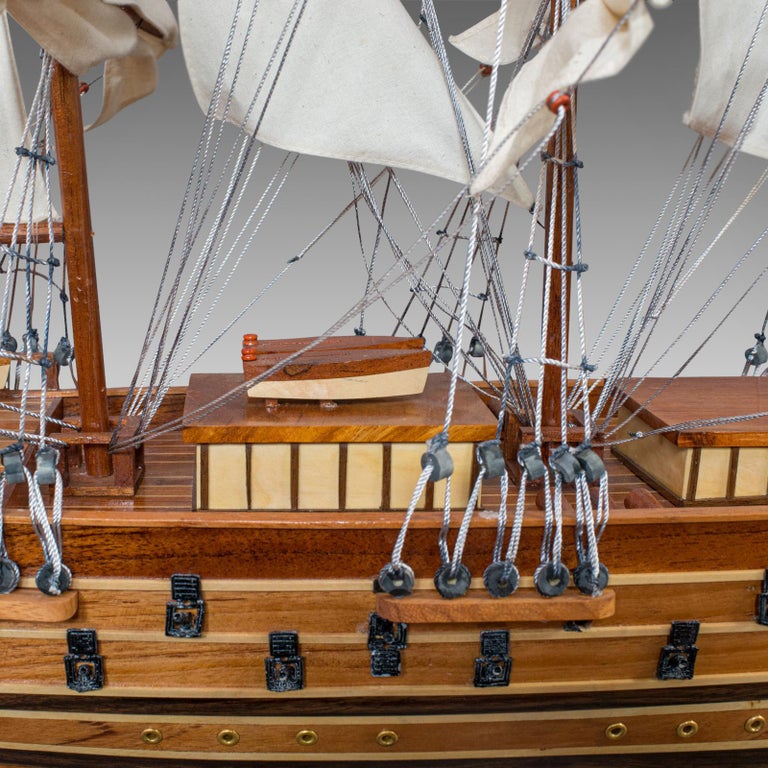 Large Vintage Model Ship, Napoleon, English, Mahogany, Collectible ...