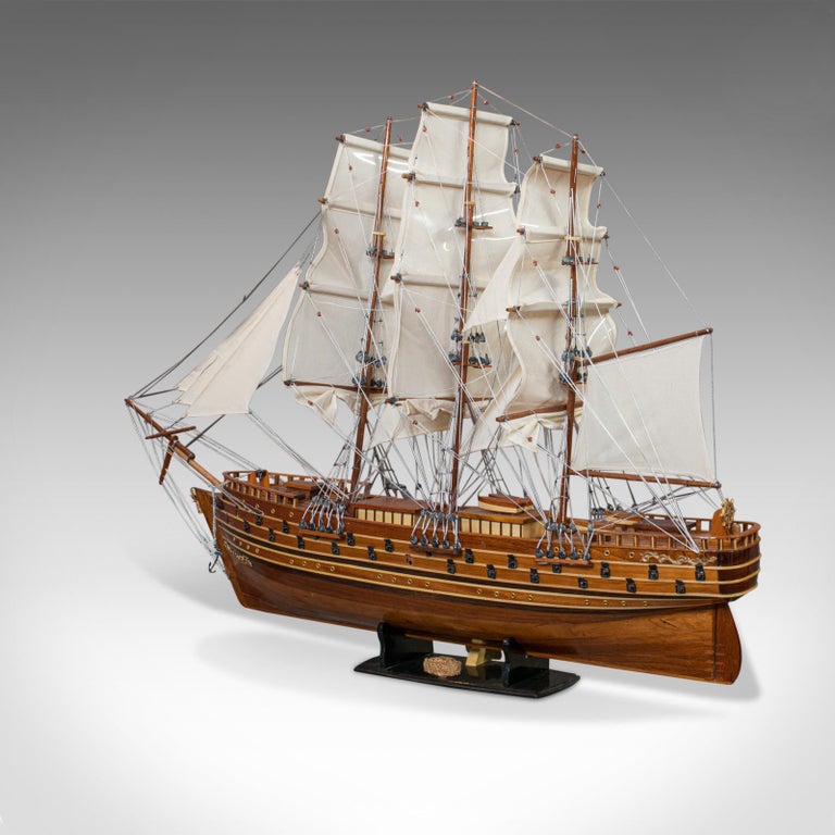 Large Vintage Model Ship, Napoleon, English, Mahogany, Collectible ...