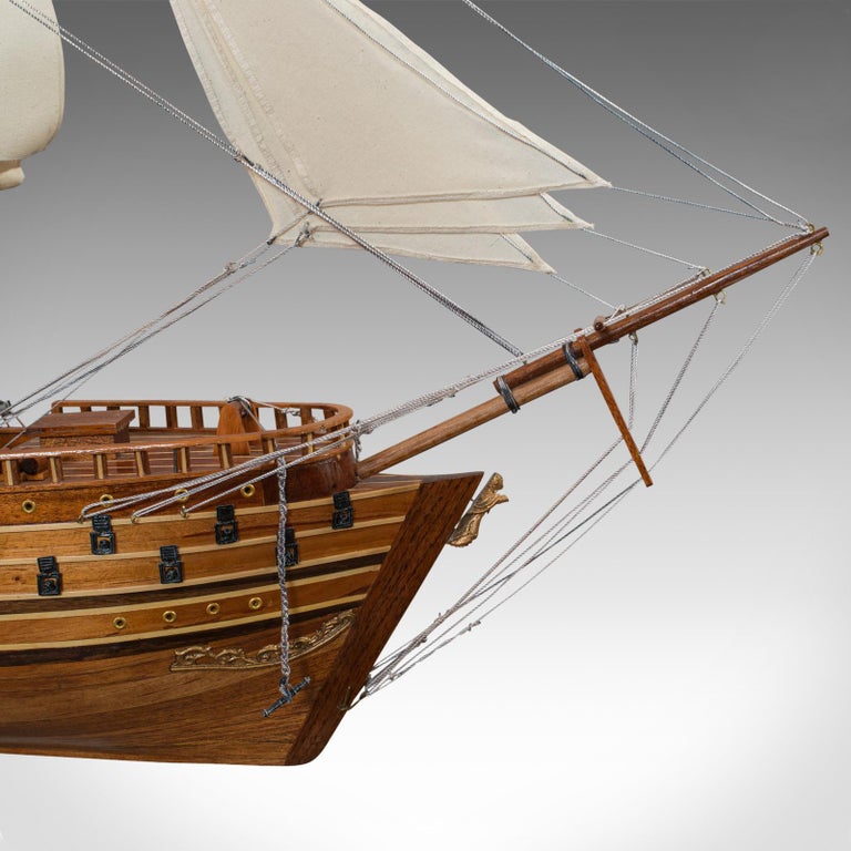 Large Vintage Model Ship, Napoleon, English, Mahogany, Collectible ...