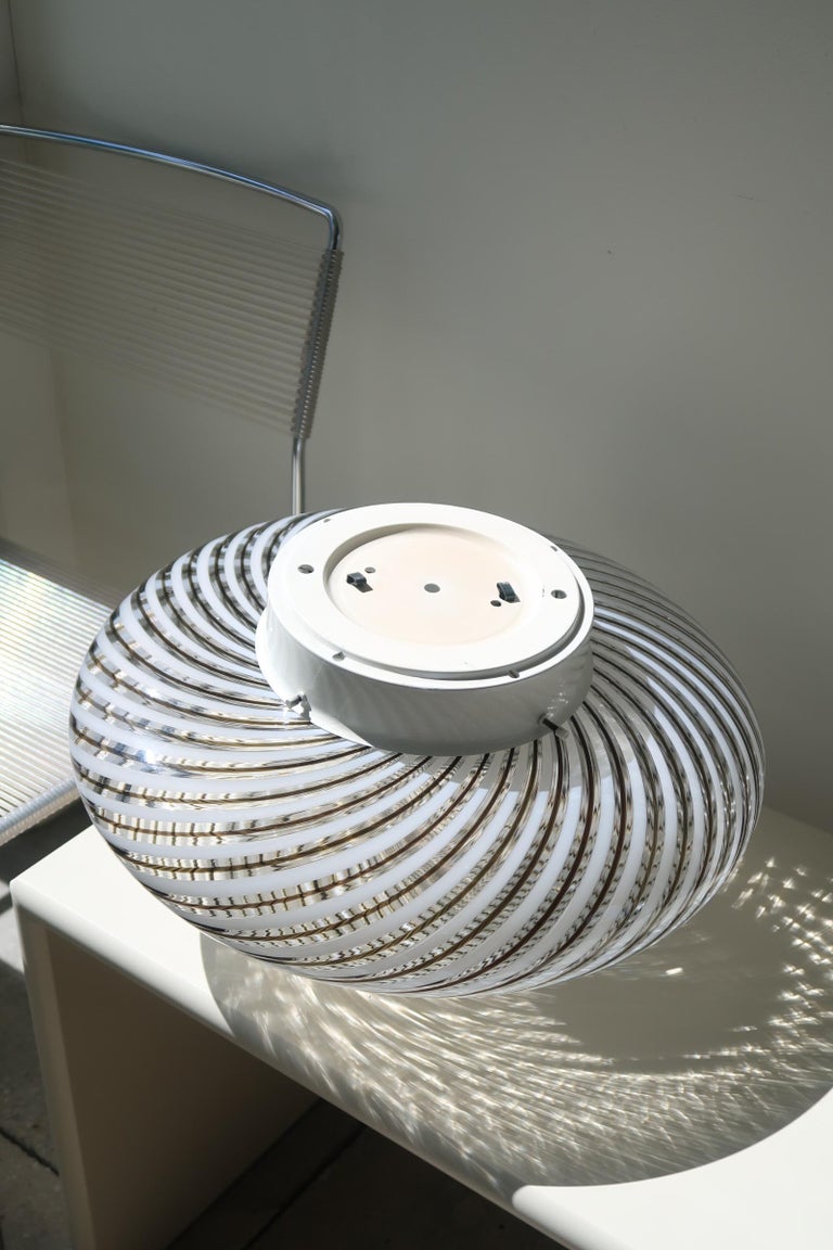 Large Vintage Murano 1970s Flush Mount Plafond Ceiling Wall Lamp Swirl ...