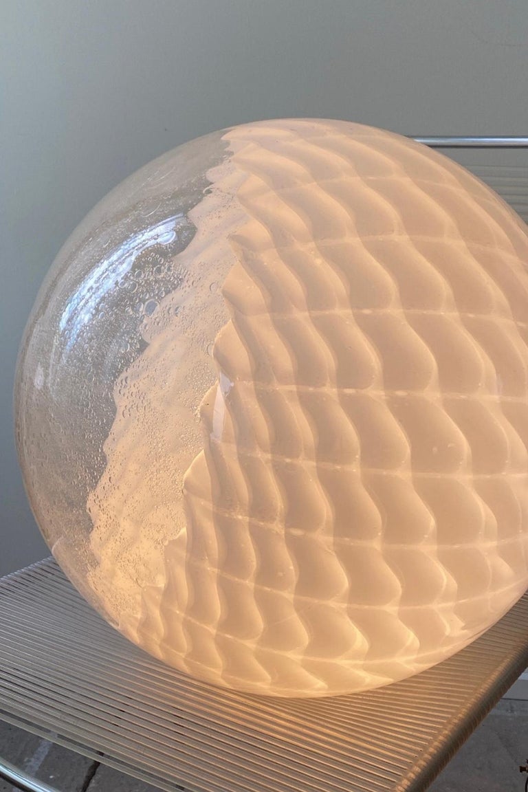 Large Vintage Murano Italian 1970s Pendant Globe Sphere Ceiling Light ...