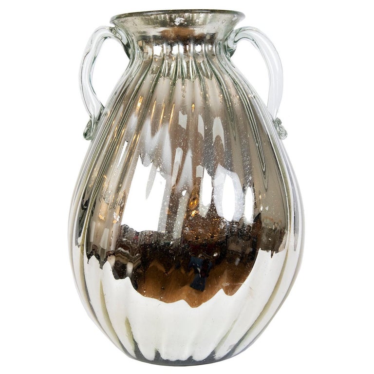 Large Vintage Neoclassical Style Mercury Glass Urn at 1stDibs