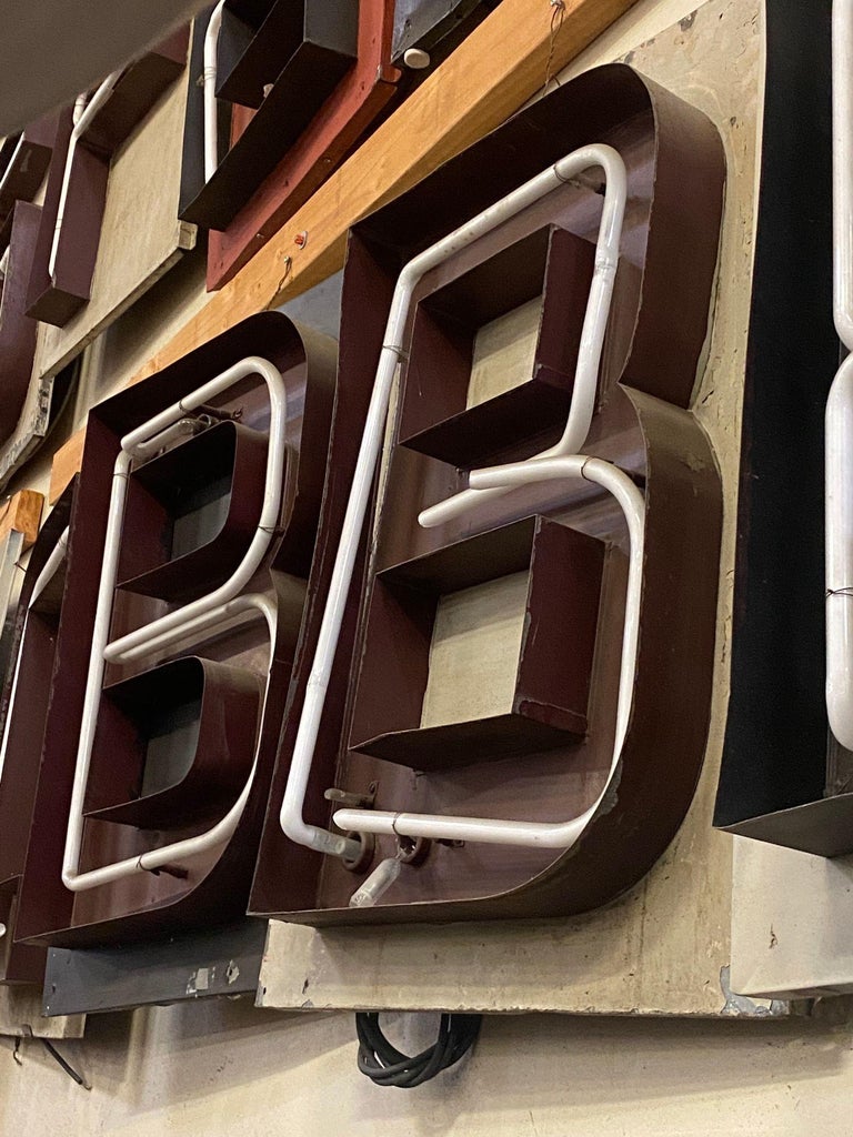 Large Vintage Neon Marquee Letter "B" From Pan American Auditorium For ...