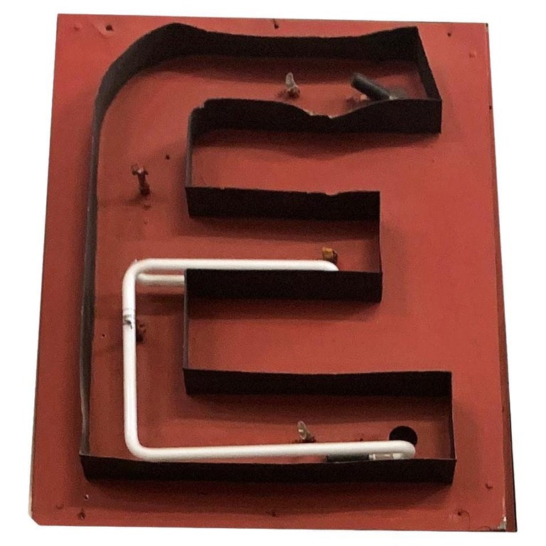 Large Vintage Neon Marquee Letter "E" from Pan American Auditorium For ...