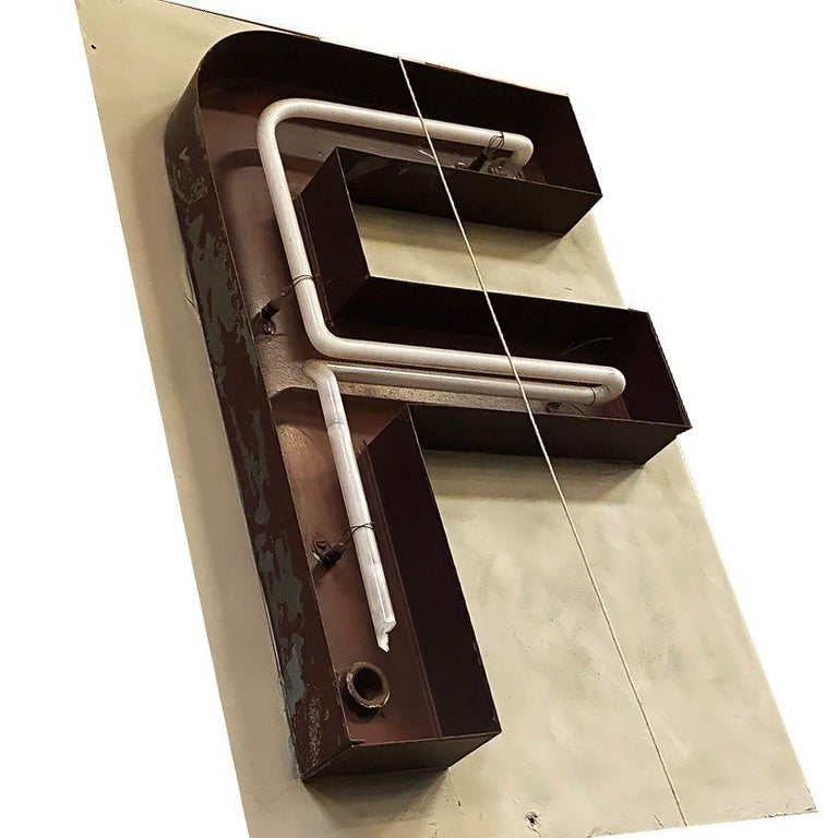 Large Vintage Neon Marquee Letter "F" From Pan American Auditorium For ...