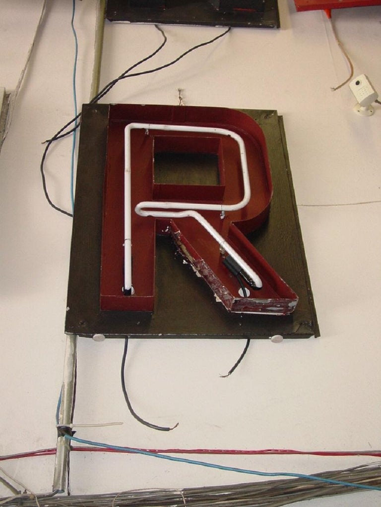 Large Vintage Neon Marquee Letter "R" from Pan American Auditorium For ...