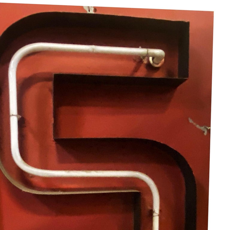 Large Vintage Neon Marquee Letter "S" from Pan American Auditorium For ...