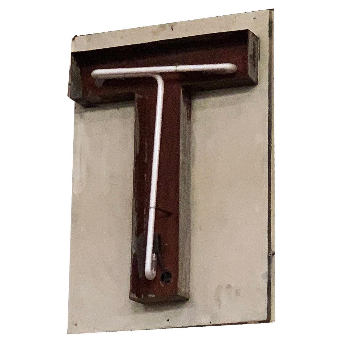 Large Vintage Neon Marquee Letter "D" From Pan American Auditorium For ...