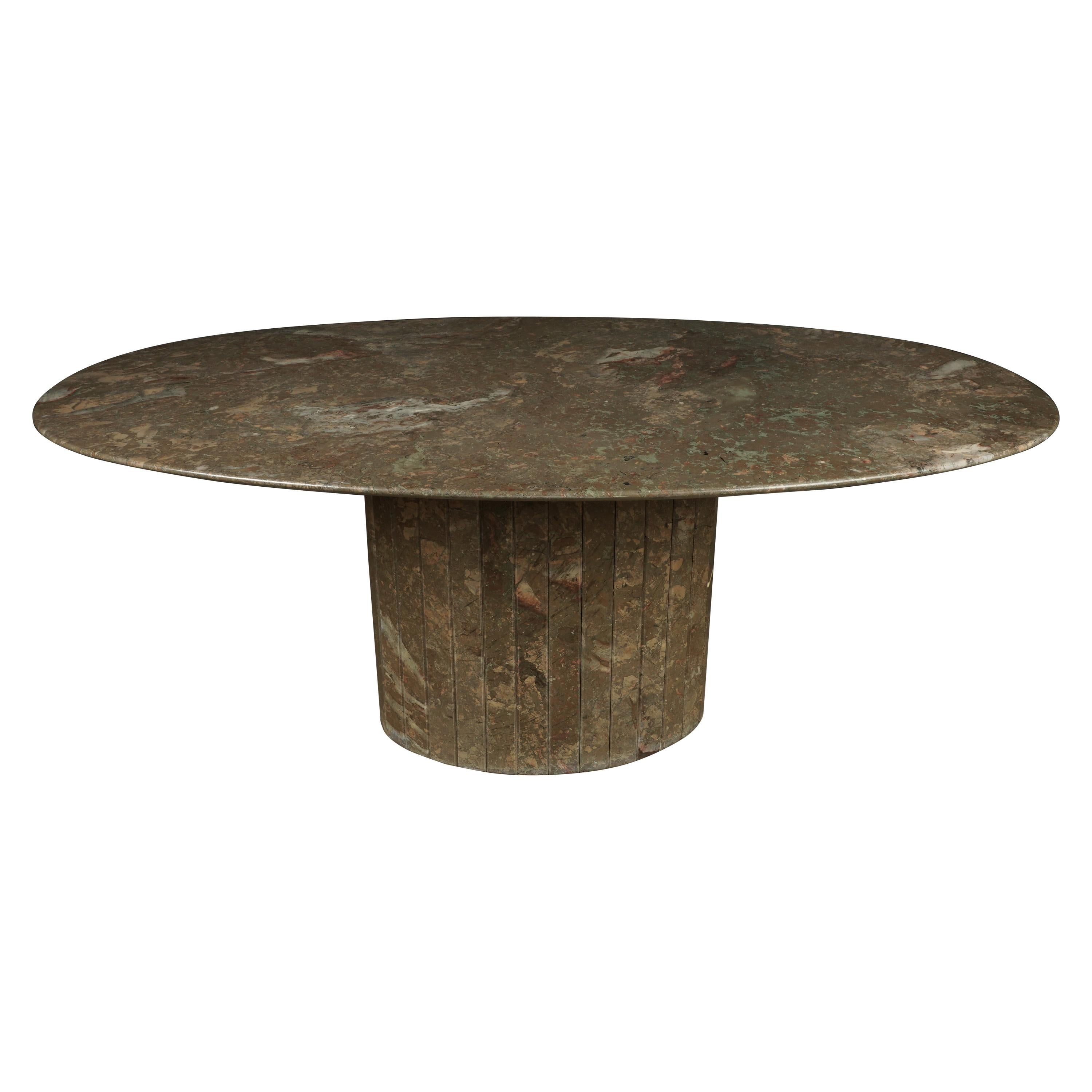 Large Vintage Oval Dining Table from France, circa 1970 at 1stDibs