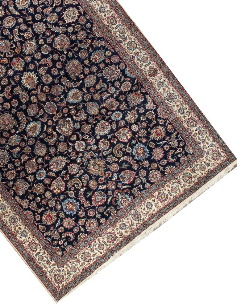 Large Vintage Persian Semnan Rug circa 1940 13'5 x 18'6 For Sale at 1stDibs