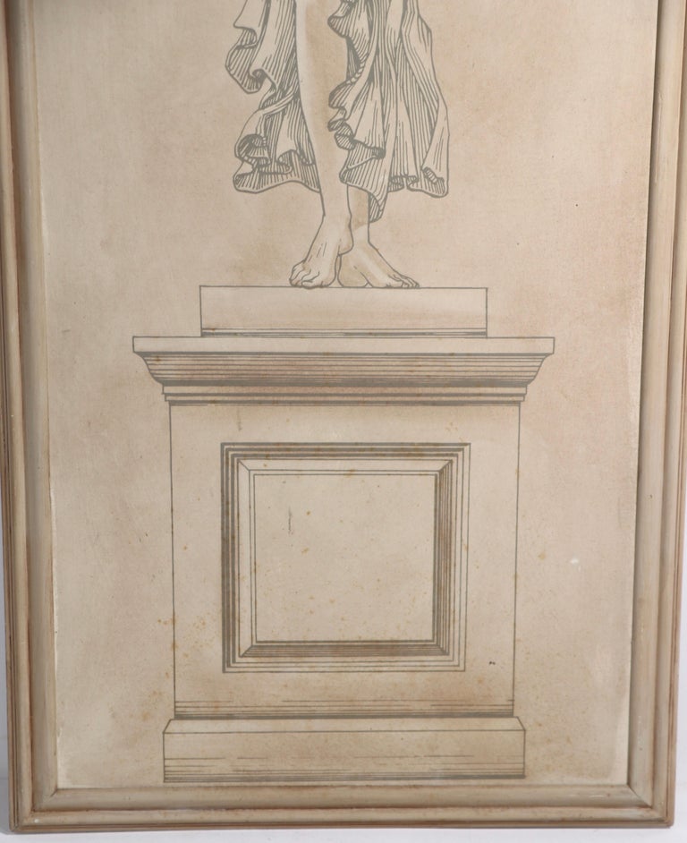 Large Vintage Prop Print of Greco Roman Statue of Woman in Flowing Garb ...