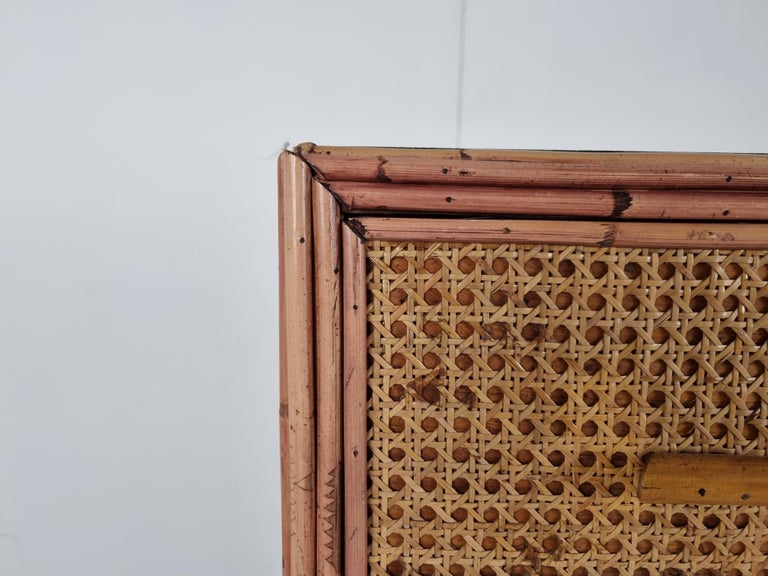 Large Vintage Rattan Chest of Drawers, 1970s For Sale at 1stDibs
