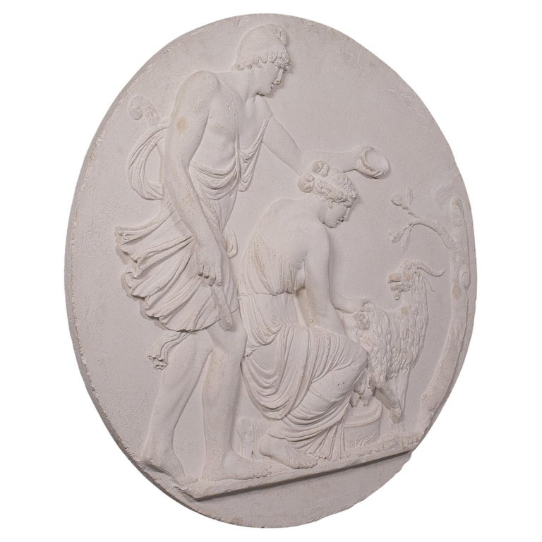 Large Vintage Relief, English, Plaster, Wall Plaque, Classical Taste ...