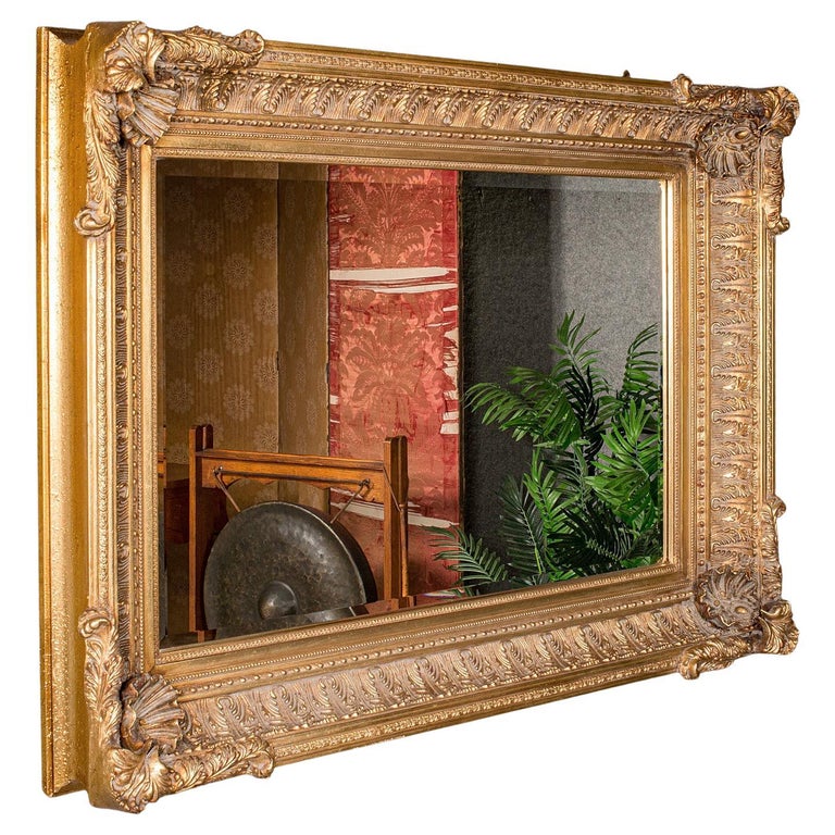 Large Vintage Renaissance Revival Wall Mirror, Continental, Giltwood ...