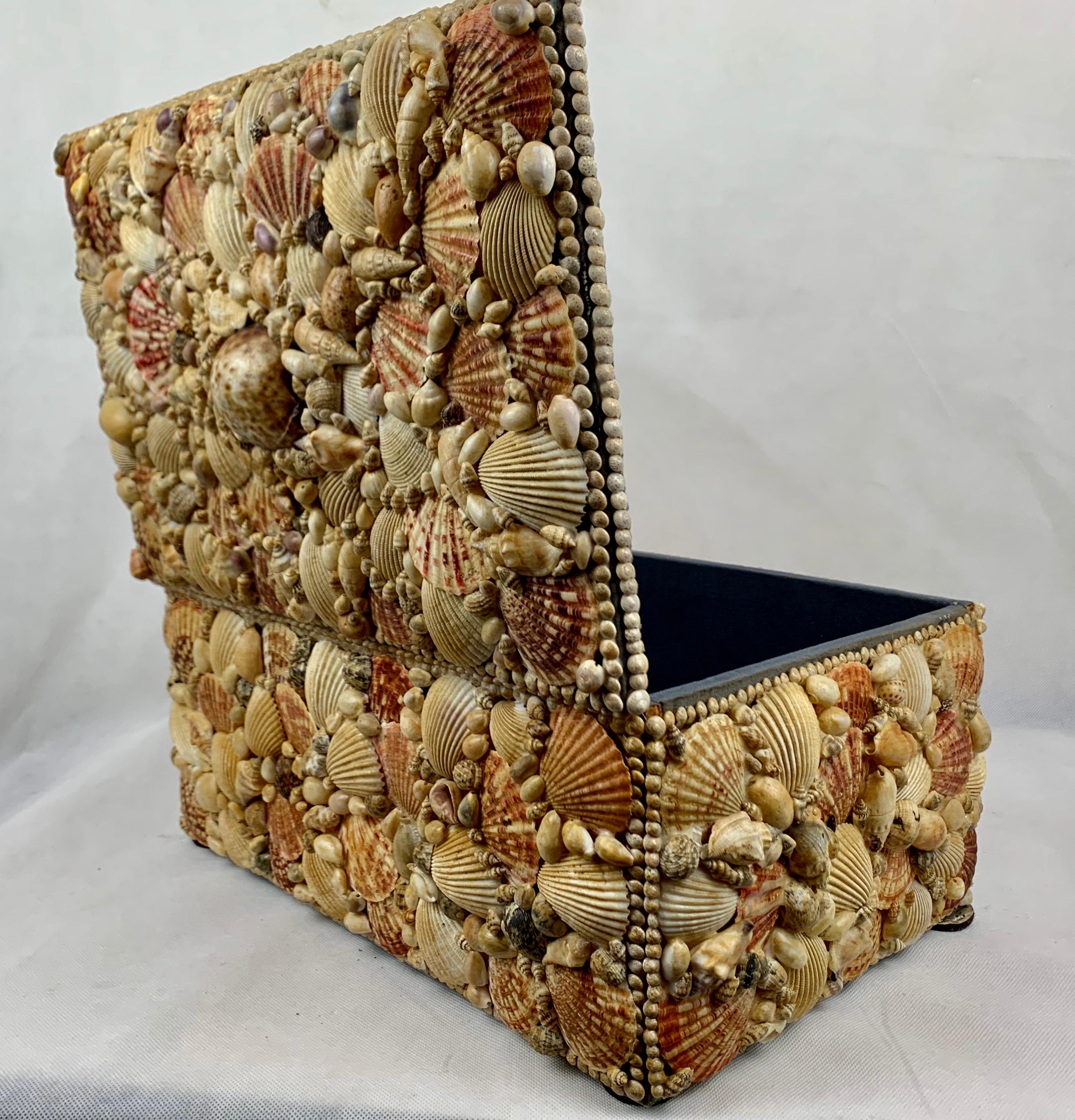 Large Vintage Sea Shell Box at 1stDibs | vintage shell box, shell boxes ...