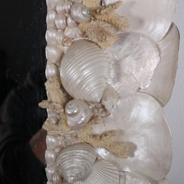 Large Vintage Seashell Mirror from Paris at 1stDibs | vintage shell ...