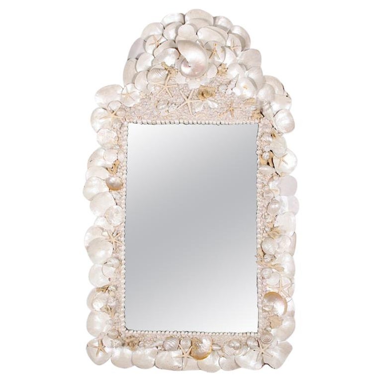 Large Vintage Seashell Mirror from Paris at 1stDibs | vintage shell ...