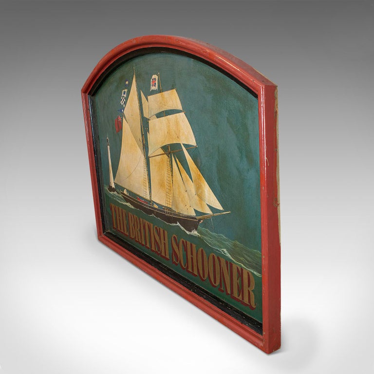 Large Vintage Ship Pub Sign, English, Pine, Bar, Billboard, Maritime ...