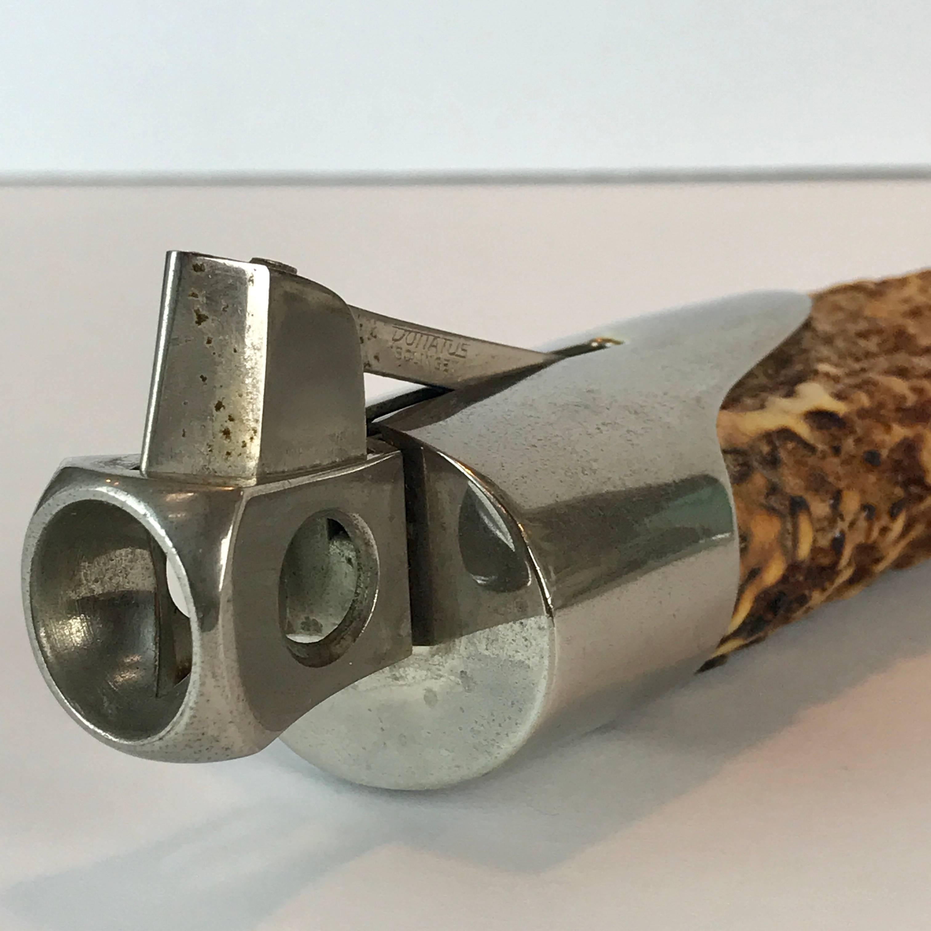 Large Vintage Silver Plated Horn Cigar Cutter at 1stDibs | vintage ...