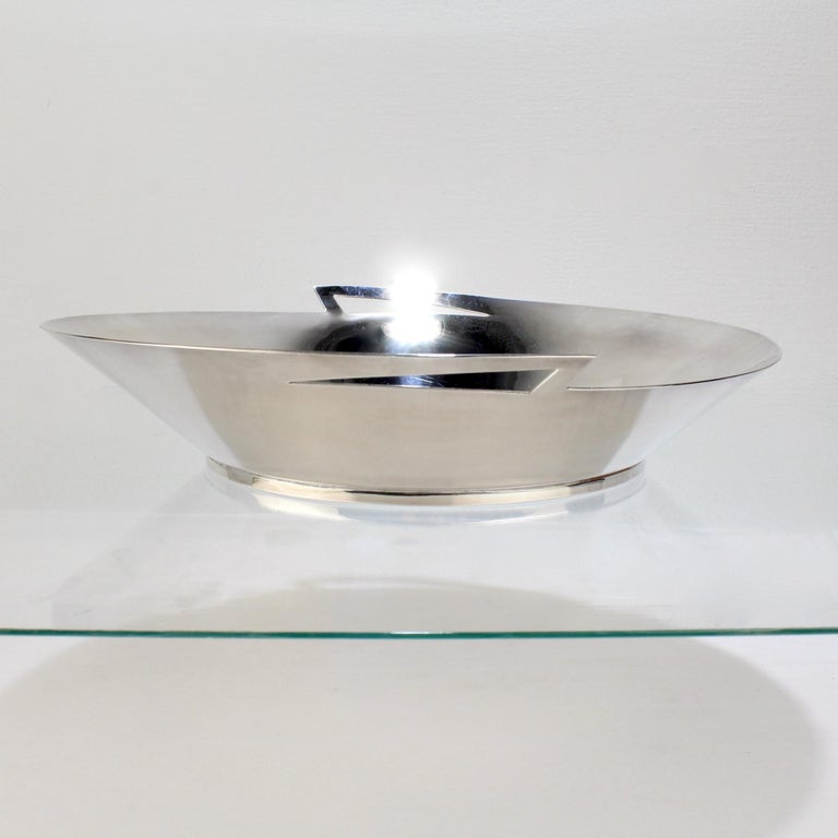 Large Vintage Silver Plate 'Lily' Bowl by Elsa Rady by Swid Powell For ...