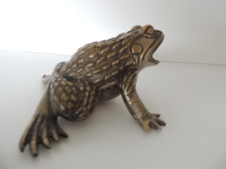Large Vintage Sterling Silver Plated Frog at 1stDibs