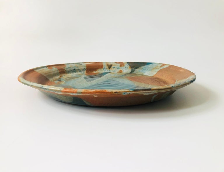 Large Vintage Studio Pottery Plate at 1stDibs
