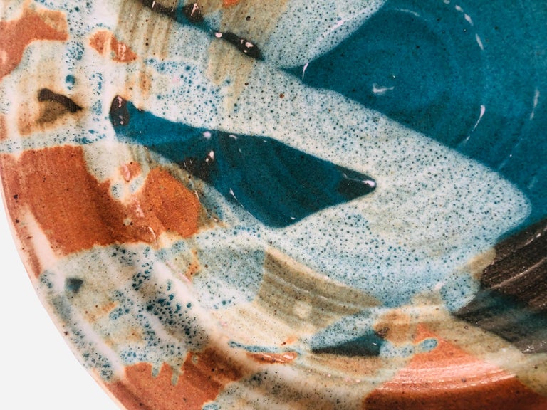 Large Vintage Studio Pottery Plate at 1stDibs
